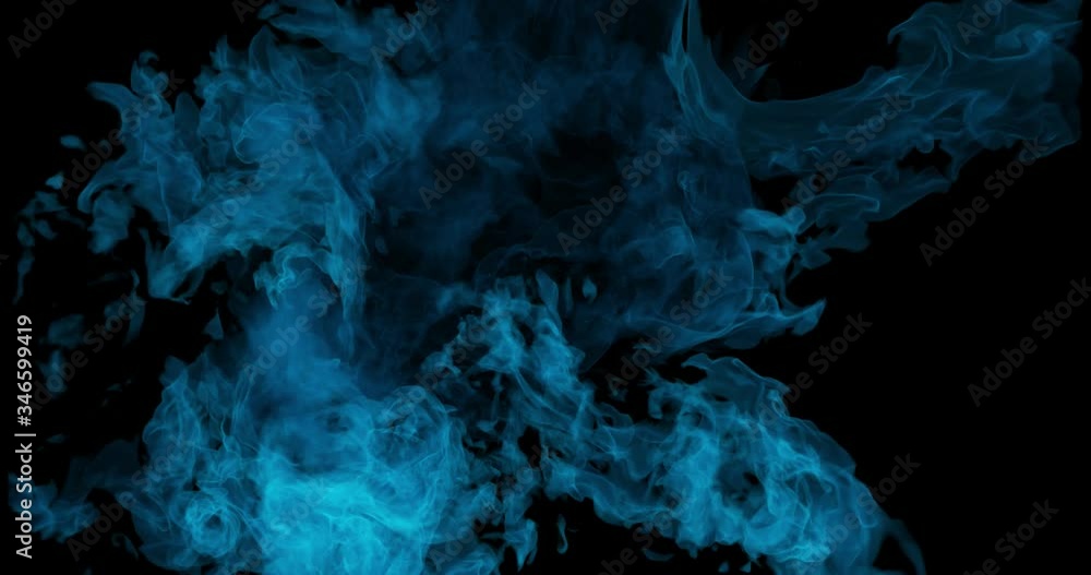 4K Abstract motion background of Blue flames, burning heat, dancing ...