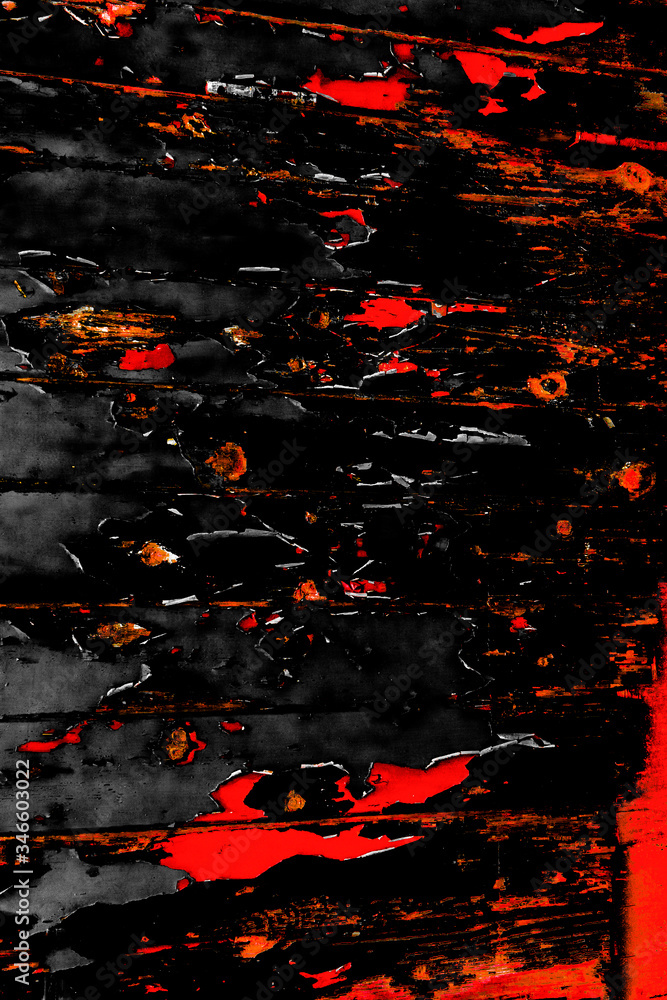 The blood Pillar. Abstract red and black picture who depicts a massive ...