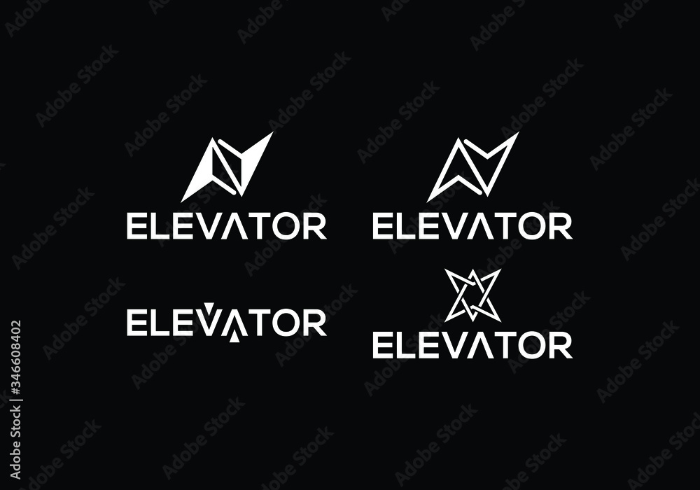 ELEVATOR Logo design template. ELEVATOR Logo sign symbol Stock Vector ...