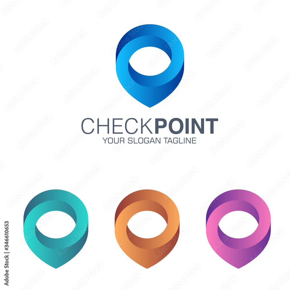 Checkpoint Logo Vector Icon Template. Creative Colorful Check Point ...