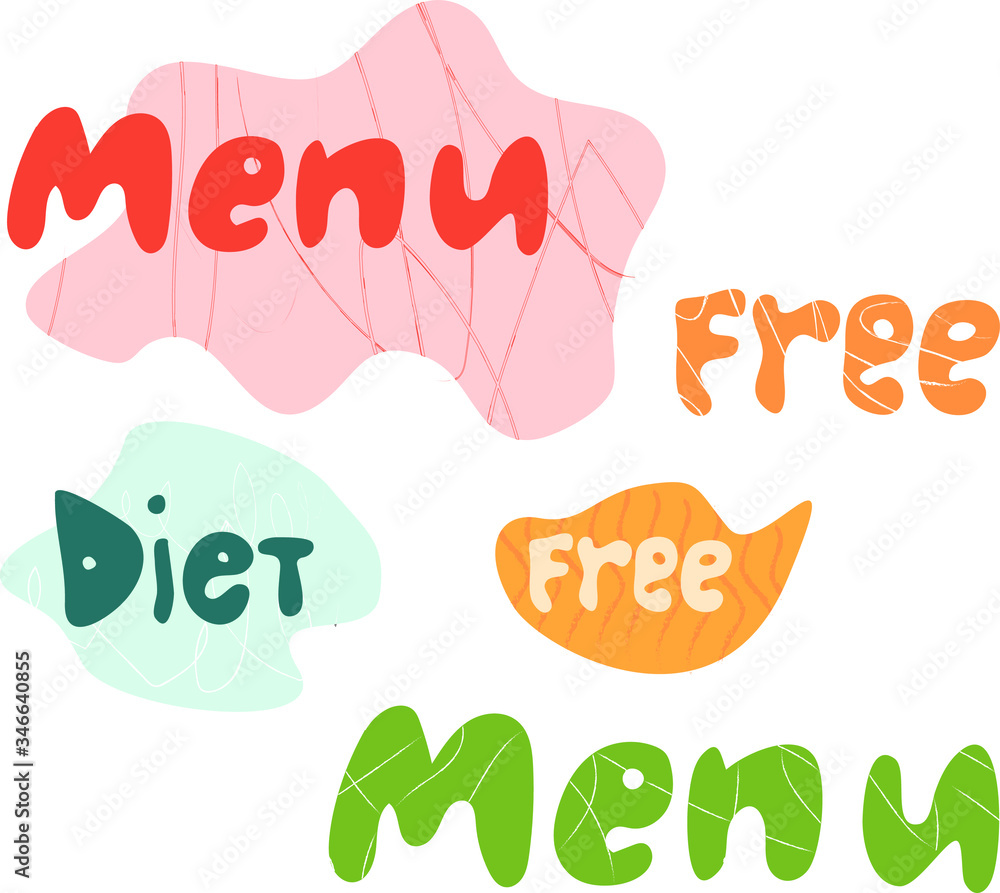 Organic food tags and elements set for menu , cafes, restaurants and ...