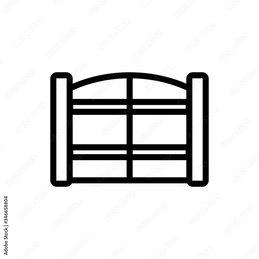 entrance gate with horizontal safety bars icon vector. entrance gate ...