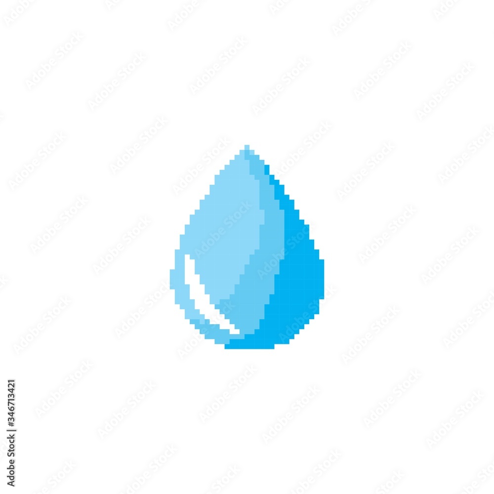 water drop pixel art design Logo เวกเตอร์สต็อก | Adobe Stock