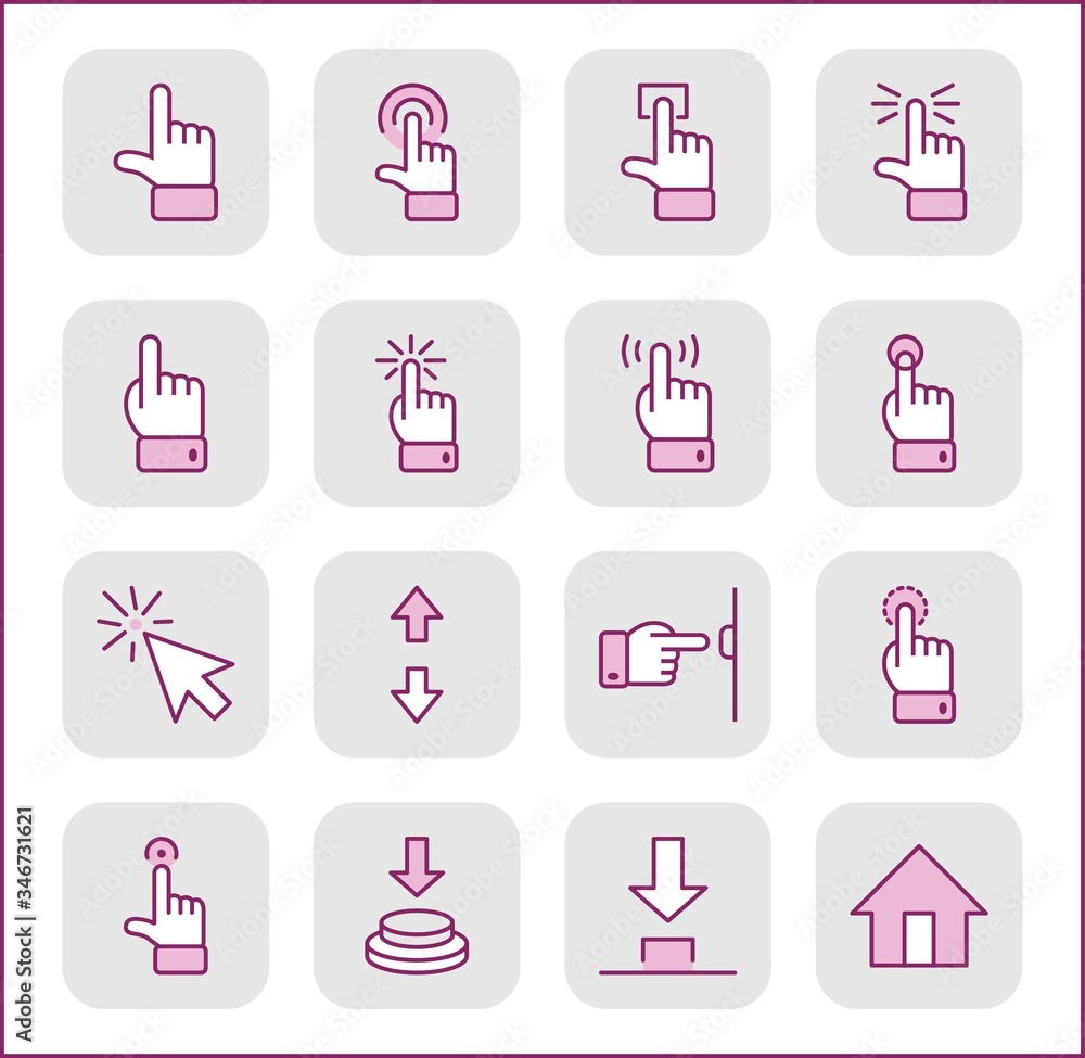 Click Set of Buttons related Vector Icons. Contains such Icons as ...