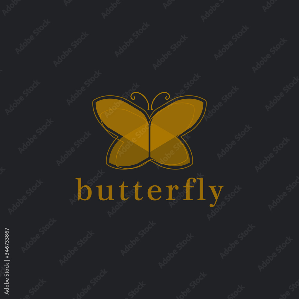 gold color butterfly logo Ideas. Inspiration logo design. Template ...