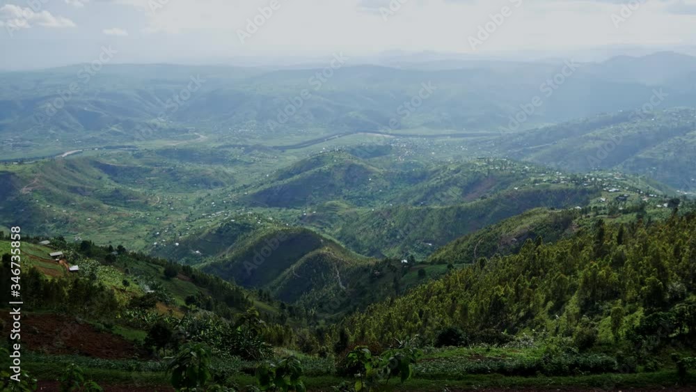 Scenic point road to Musanze, Rwanda Mountain town, landscapes, rolling ...