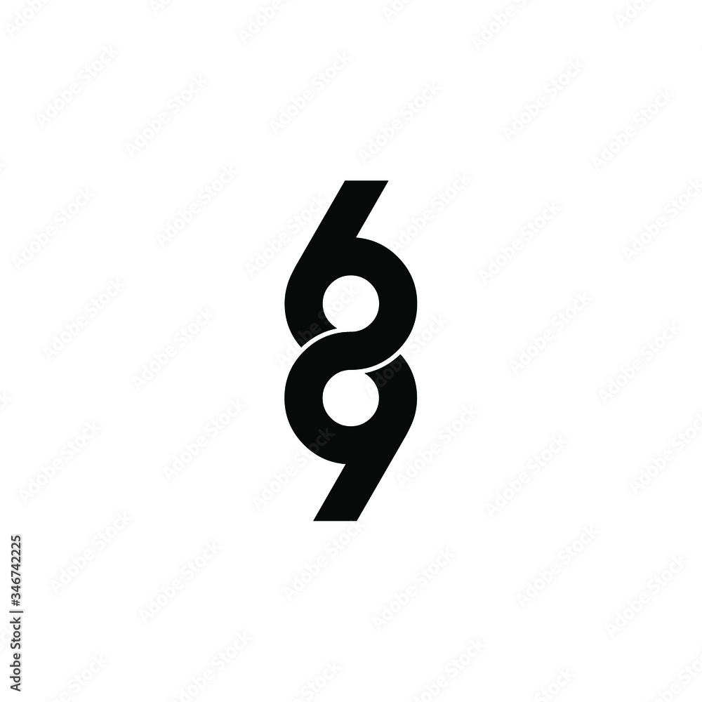 69 letter original monogram logo design Stock Vector | Adobe Stock