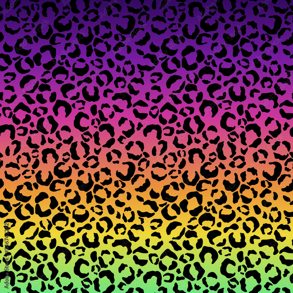 Funky Leopard Print on Gradient Background - Cute leopard spots pattern ...