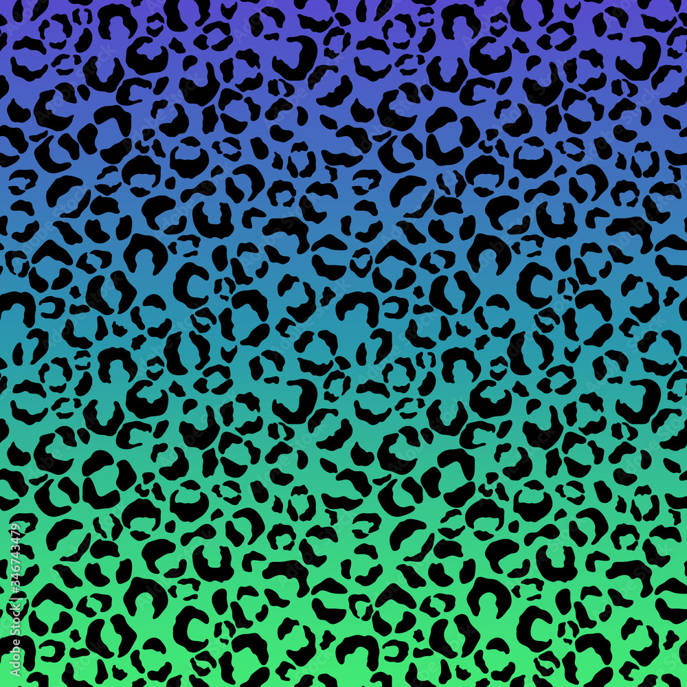 Funky Leopard Print on Gradient Background - Cute leopard spots pattern ...