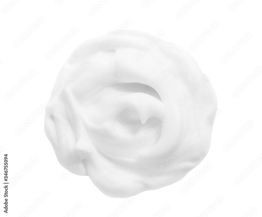 White mousse swirl. Shampoo, cleanser thick creamy lather texture ...