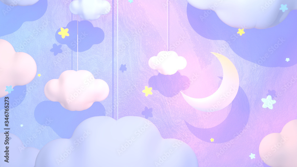 Beautiful good night and sleep tight paper art. Soft pastel pink, blue ...