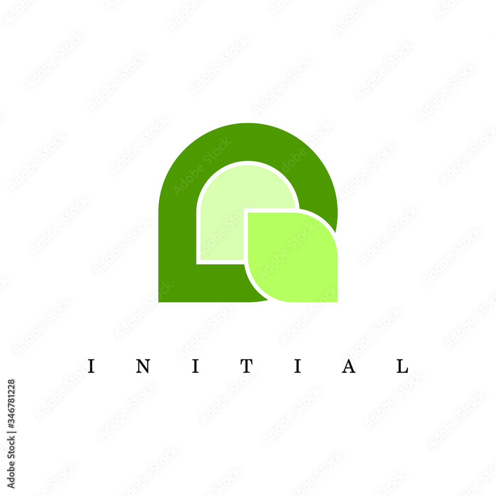 R logo in green color combination style. Stock Vector | Adobe Stock