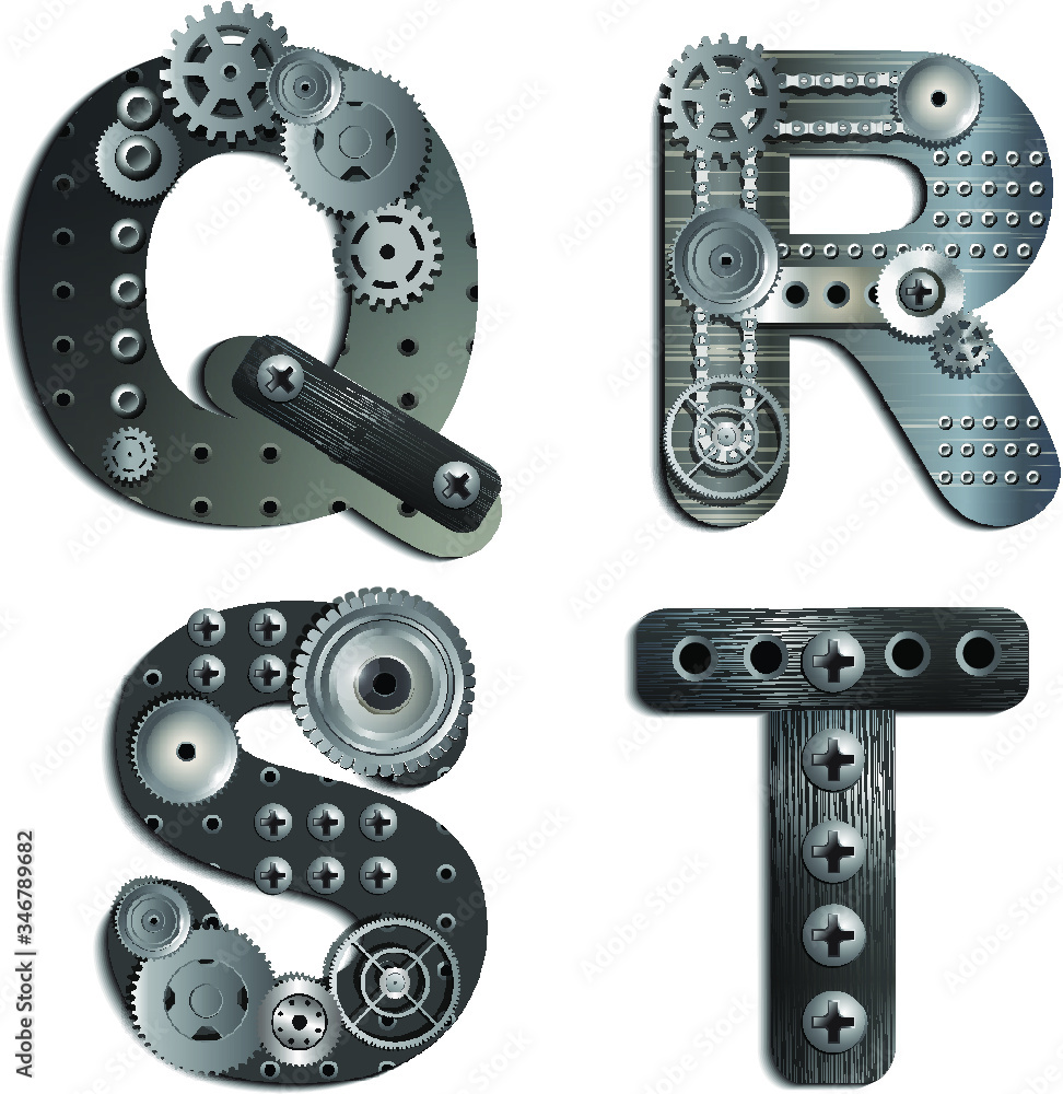 Vector mechanical numbers of gears. Eps file with transparencies and ...