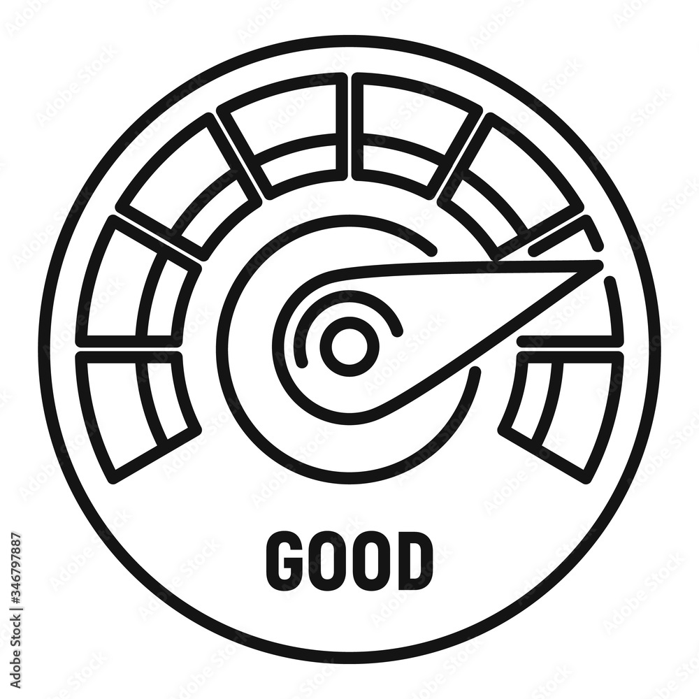 Credit score icon. Outline credit score vector icon for web design ...