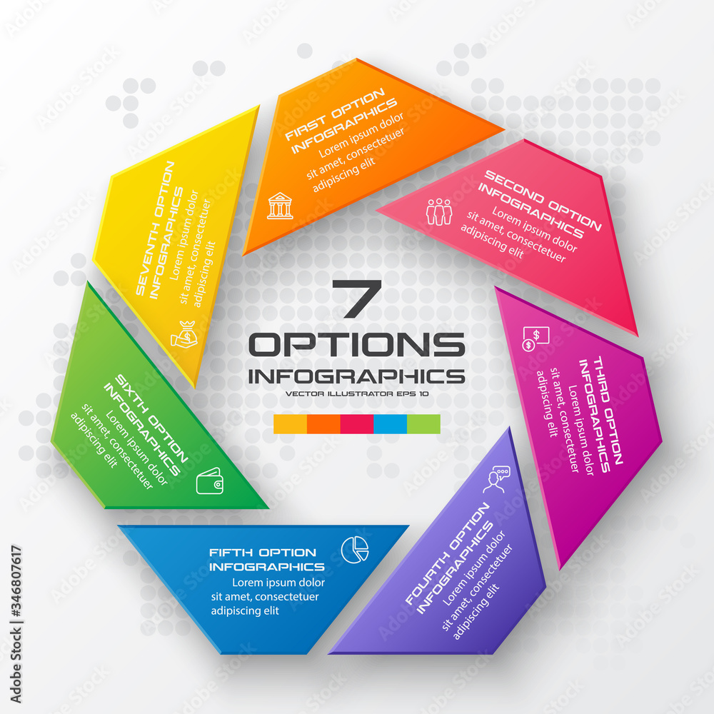 Heptagon infographic,Template for cycle diagram,Business concept 7 ...