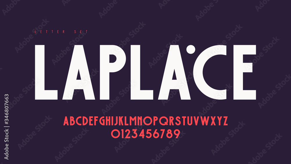 Modern art deco vector alphabet, uppercase letter set, font, typography ...