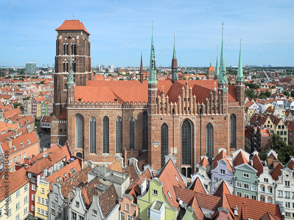 Gdansk, Poland. St. Mary's Church (Basilica of Assumption of Blessed ...