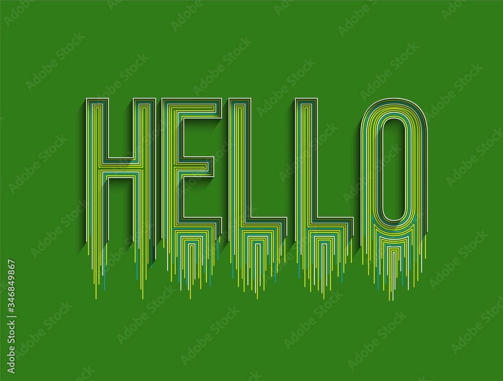 Hello typography vector design for greeting cards and poster, design ...
