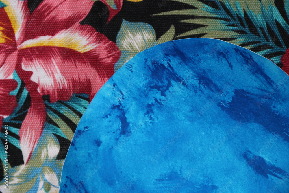 fondo con texturas azules y motivos florales Stock Photo | Adobe Stock