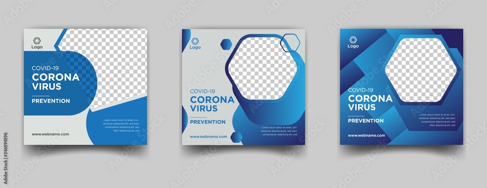 Corona virus campaign poster for social media post. Virus warning ...