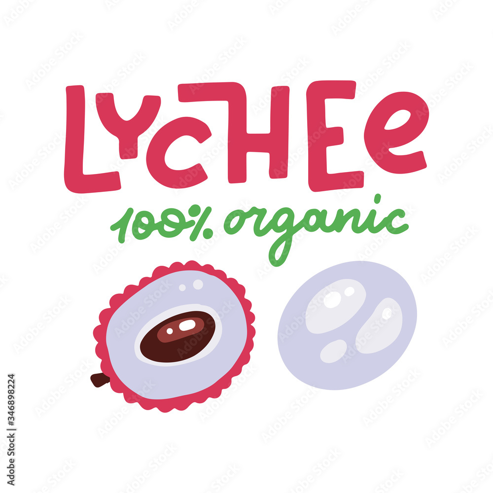 Pink lychee, open tropical exotic fruit. Organic healthy nutrition ...