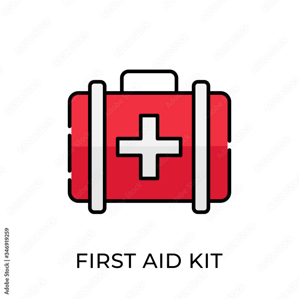 First Aid Kit icon vector illustration. Medical First Aid Kit vector ...