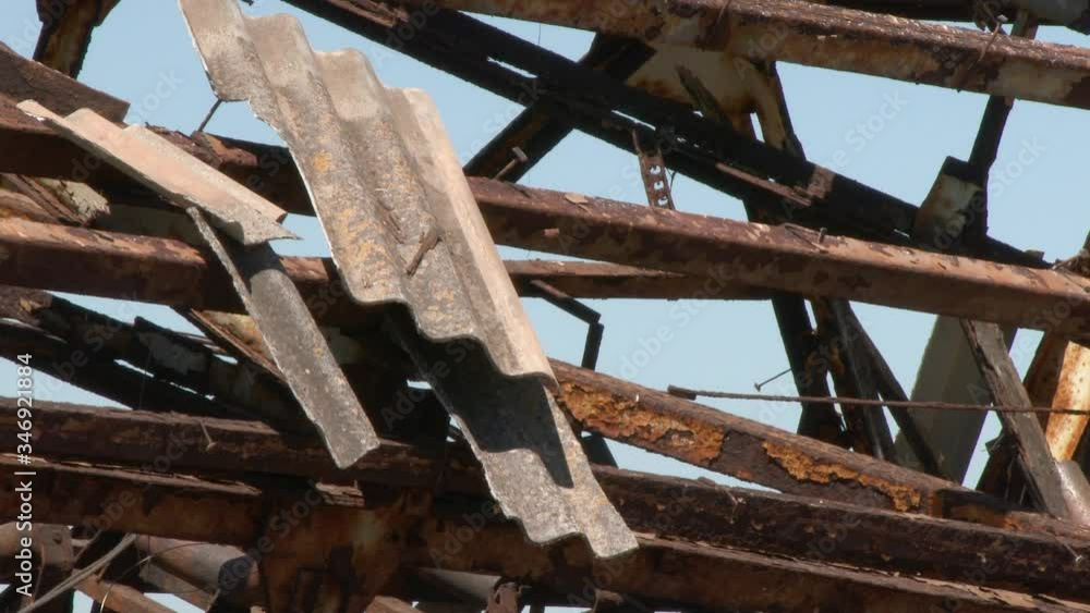 Shards from the building after the explosion. Consequences of a strong ...