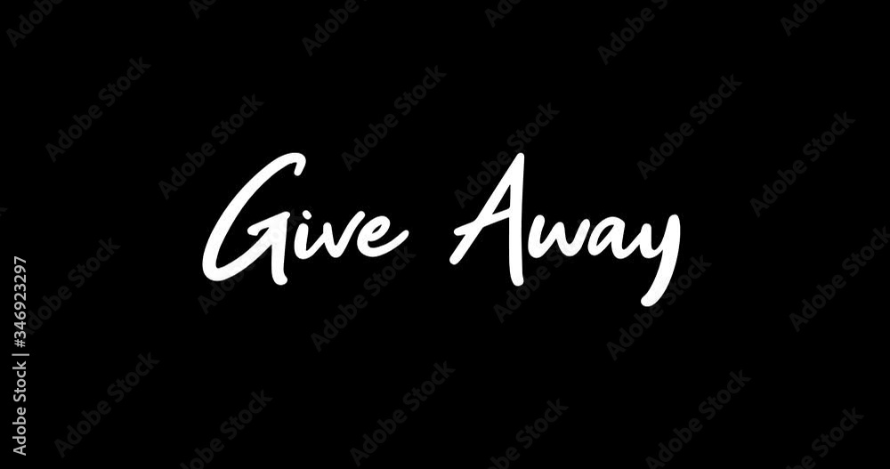 Give Away Animated Appearance With White Color Calligraphy Text ...