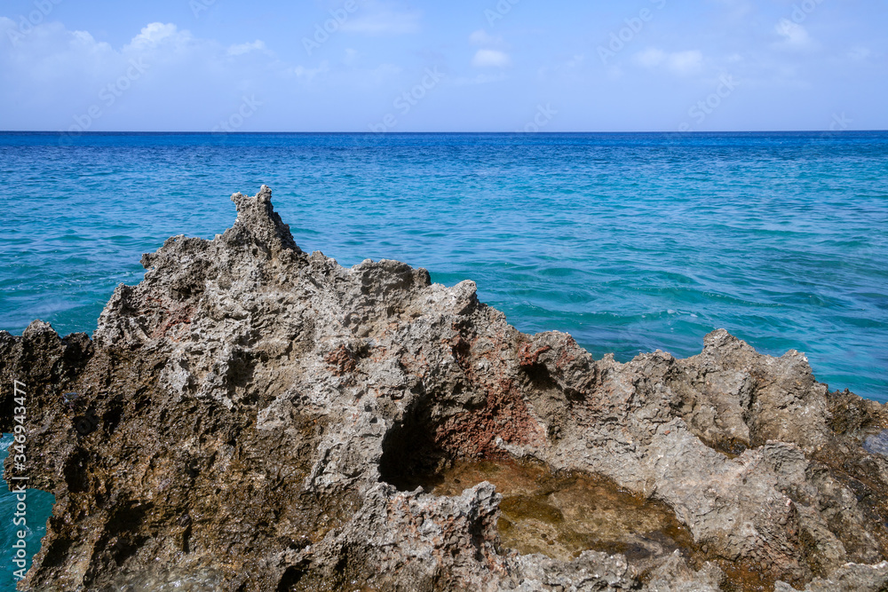 Mar de siete colores de la costa marítima de las Islas San Andrés Stock ...