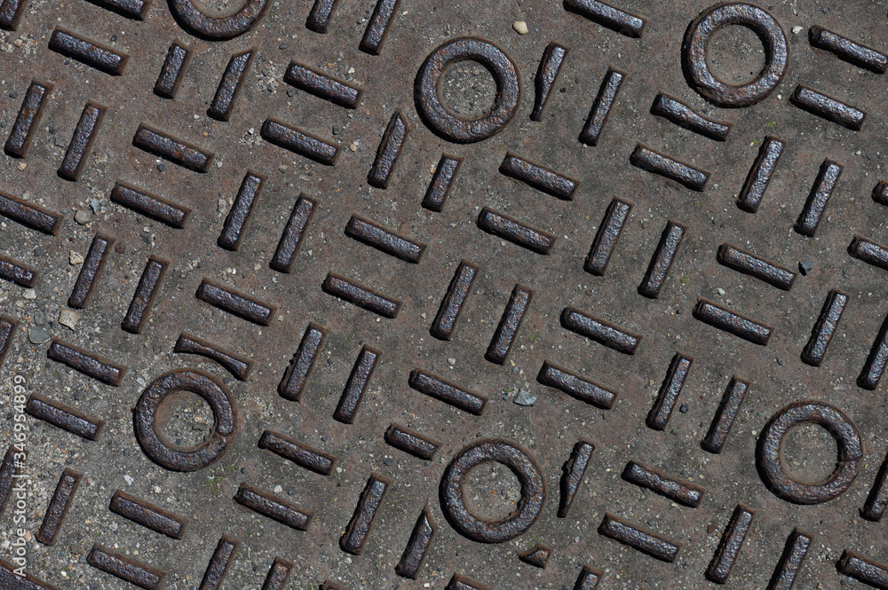 Manhole cover texture Stock Photo | Adobe Stock