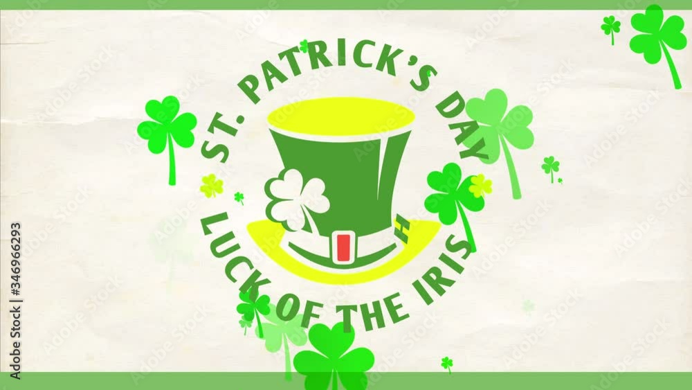 Vidéo Stock st patricks day notepad presentation with emblematic ...