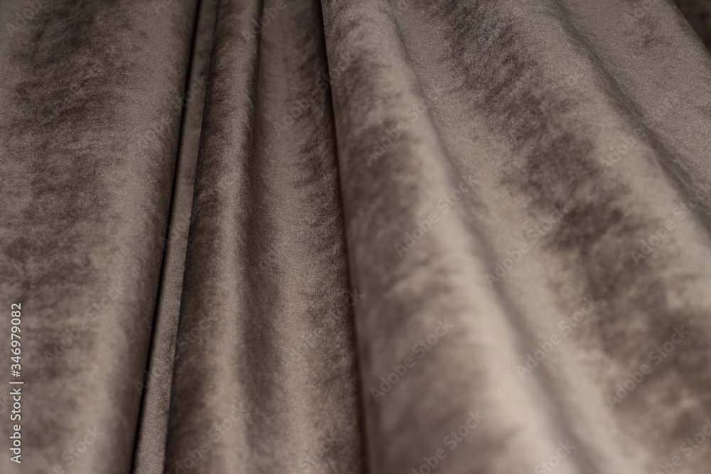 Velour background with drapery. Velour color of coffee with milk ...