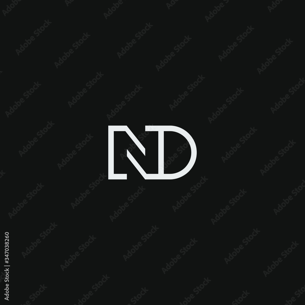 ND or DN letter designs with different colors and backgrounds Stock ...