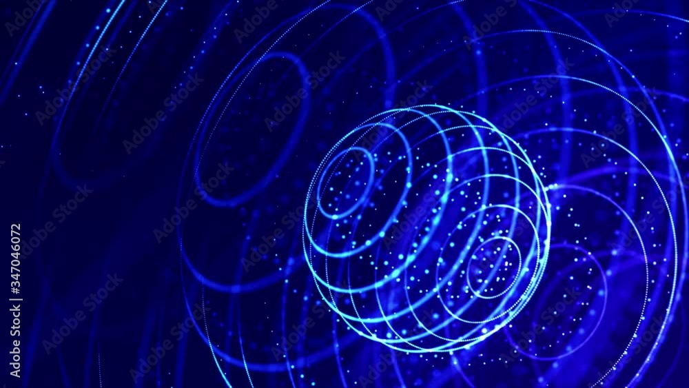 Stockvideon 4k looped science fiction particle background with bokeh ...