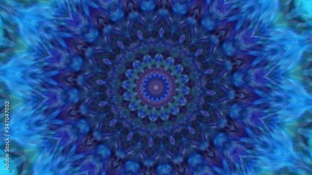 Beautiful Original Art therapy moving Mandala. Seamless loop ...