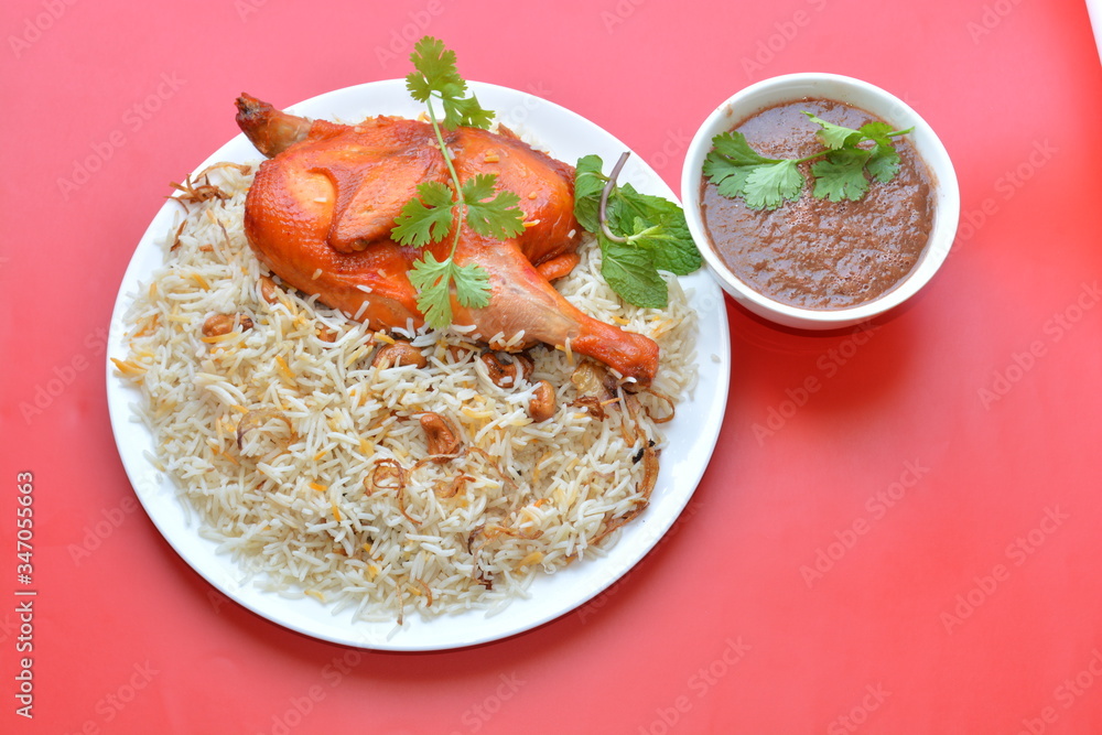 Grilled Chicken, Mandi rice, cooked rice, Manthi, white rice Stock ...