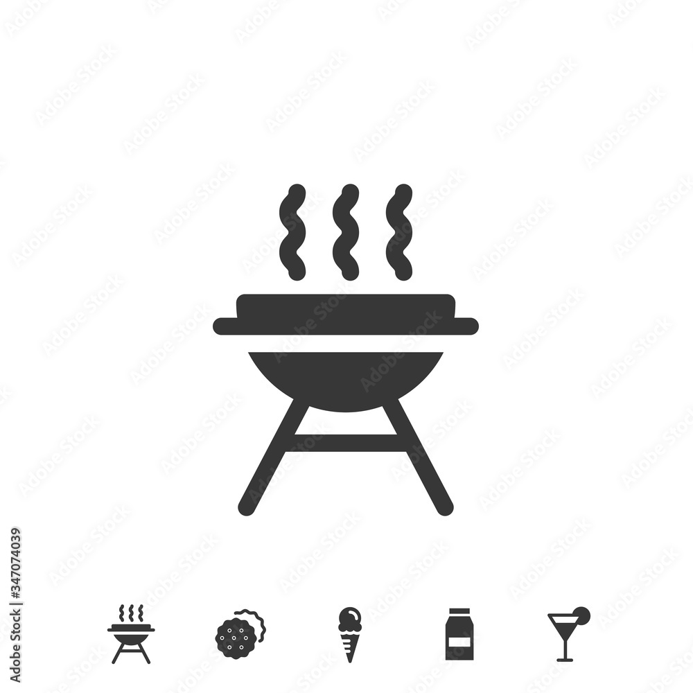braai stand bbq icon vector illustration for website and graphic design ...