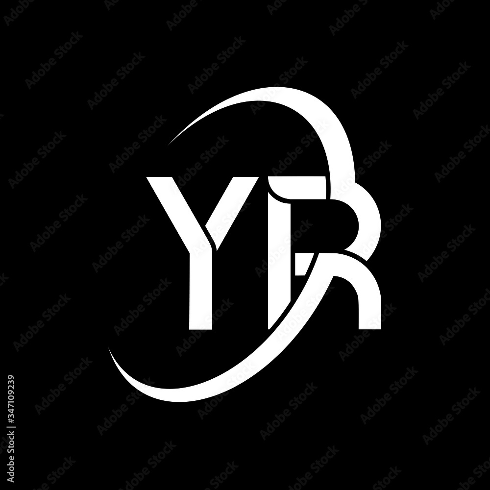 YR Letter Logo Design. Initial letters YR logo icon. Abstract letter YR ...