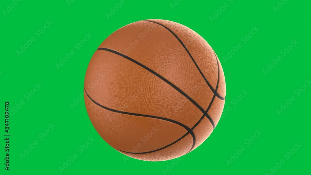 3d rendering basketball ball isolated on green screen background 4k ...