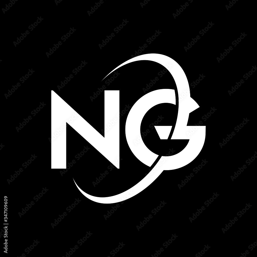 NG Letter Logo Design. Initial letters NG logo icon. Abstract letter NG ...