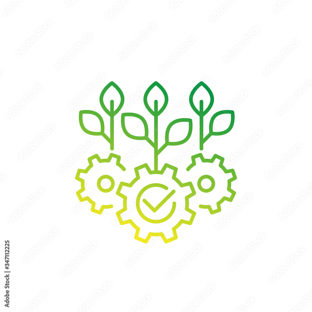 green technology and innovations icon, line vector Stock Vector | Adobe ...