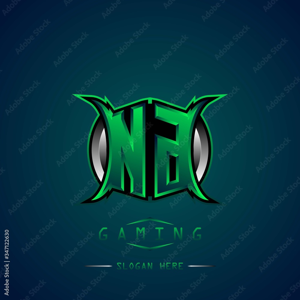 NG Initial Logo Design Cool style, Logo for game, esport, initial ...