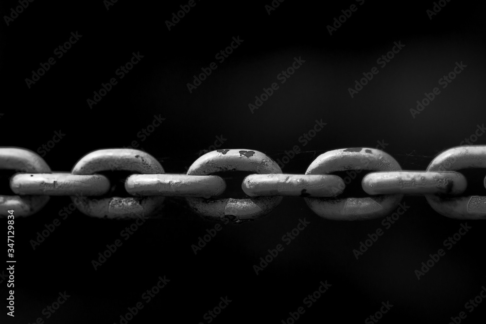 Chain in black and white as symbol of connection and cohesion Stock ...