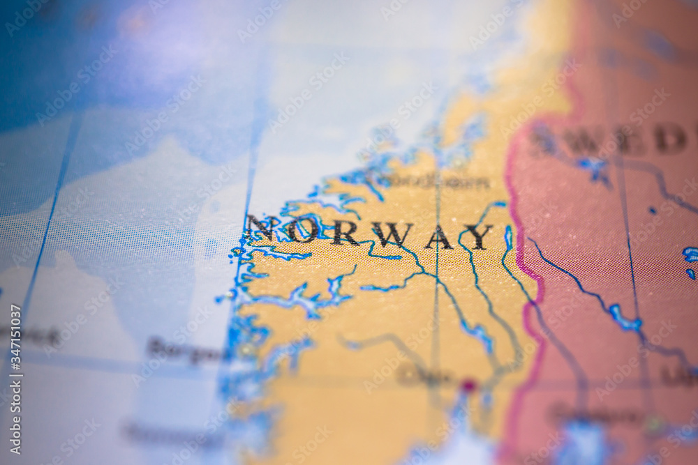 norway location on europe map