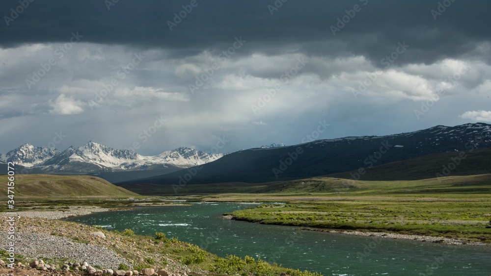 Deosai Gilgit Baltistan Pakistan Kashmir Lake with Clouds and thunder ...