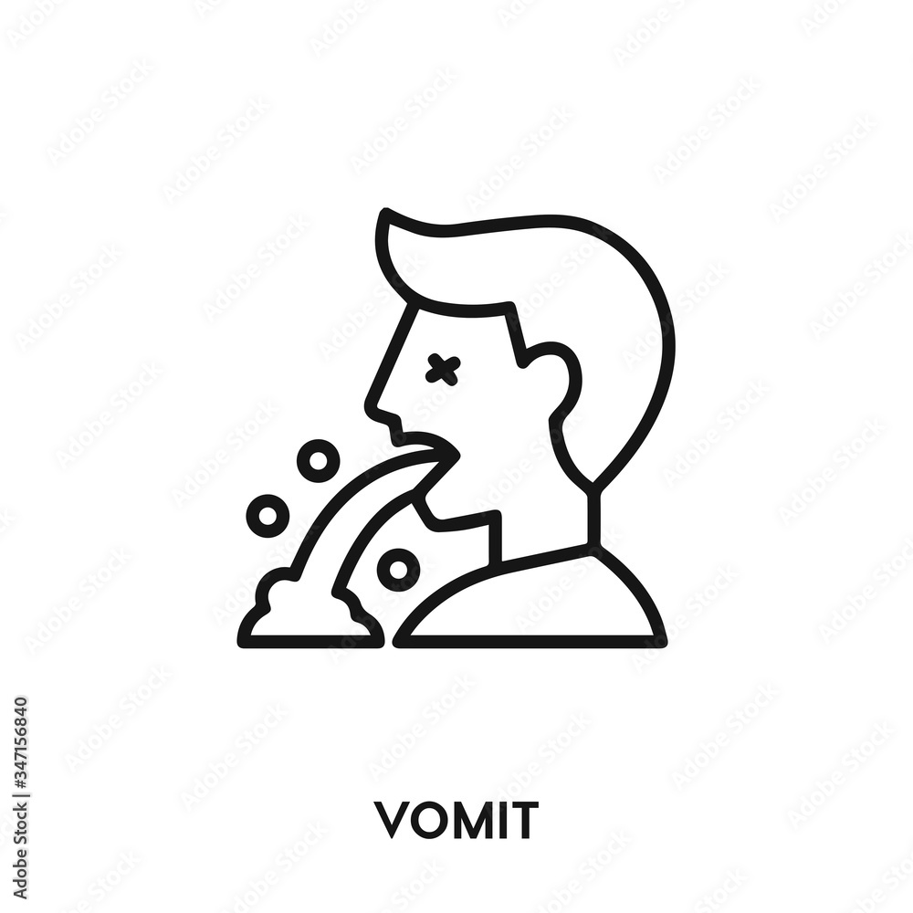 vomit icon vector. vomit sign symbol Stock Vector | Adobe Stock