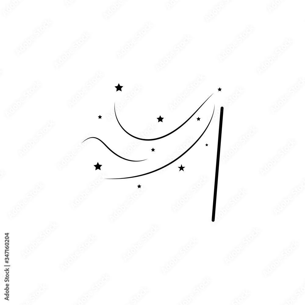 magician stick wizard icon logo vector Stock Vector | Adobe Stock