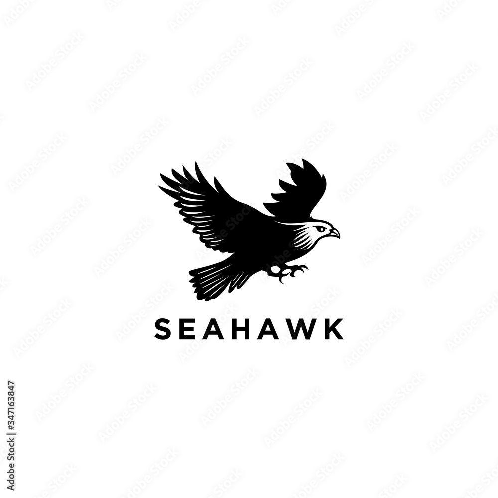 Sea Hawk logo vector design template Stock Vector | Adobe Stock