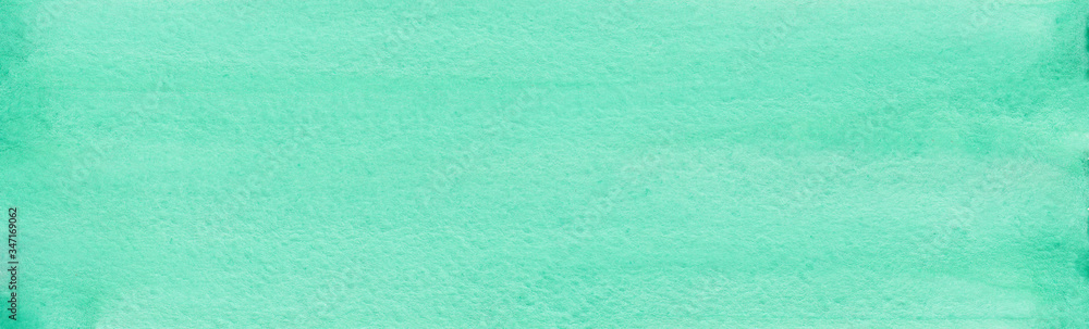 Watercolor mint green banner background. Stains on paper. Stock ...
