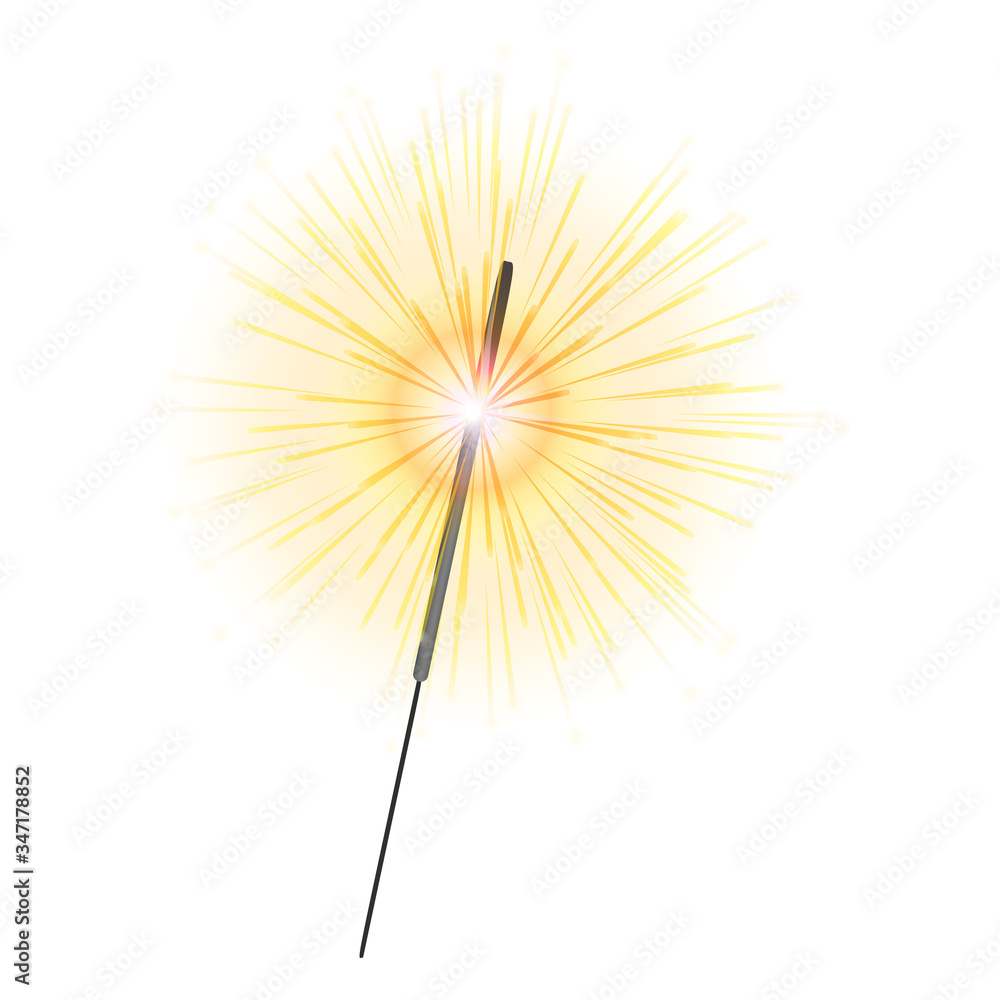 Sparkler icon. Cartoon of sparkler vector icon for web design isolated ...